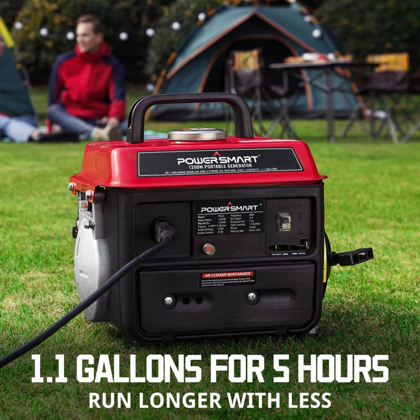 1200W 2 Stroke Portable Generator for Home Outdoor Use PS50 PowerSmart ...