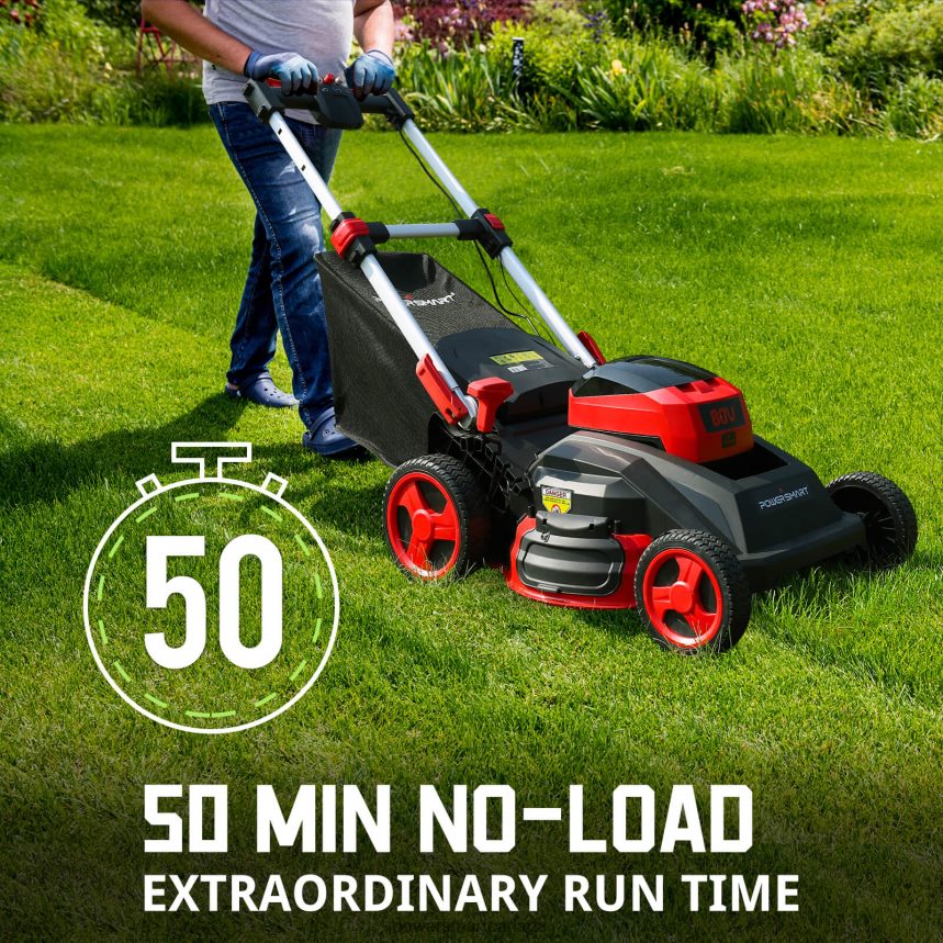 80V 26 Brushless Cordless Self-propelled Lawn Mower Red PS76826SRB ...