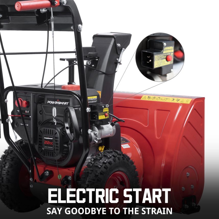 24 212cc Two Stage Gas Snow Blower w/ Electric Start DB7109A PowerSmart ...