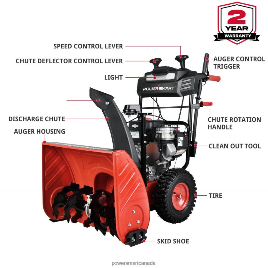 (Pro)24 208cc Two Stage Gas Snow Blower w/ B&S Engine HB7109A ...