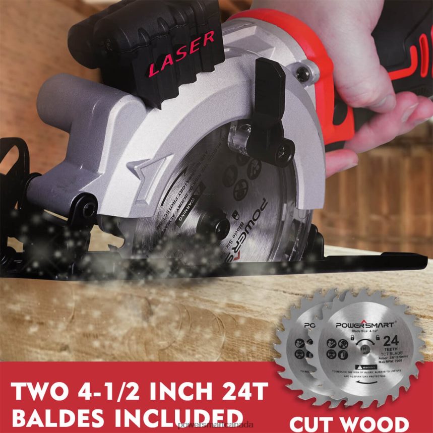 20V Mini Circular Saw Cordless with 4.0Ah Battery and Charger PS76138A ...